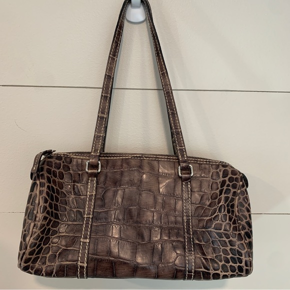 Dooney & Bourke | Bags | Vtg Dooney Bourke Brown Alligator Crocodile ...